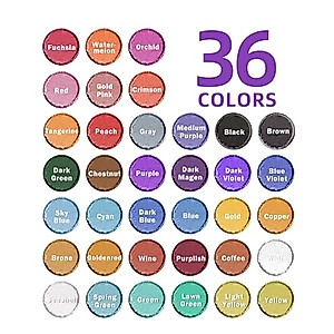 LET'S RESIN 36 Colors Mica Powder, Mica Pigment Powder for Epoxy Resin/UV Resin, Natural Colorant Dye for Soap/Candle Making, Lip Gloss,Nail Polish, Slime and Bath Bomb