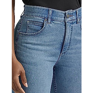 Lee Women's Ultra Lux Comfort with Flex Motion Skinny Leg Jean with Ever Fit, Sugar Cloud, 8 Short