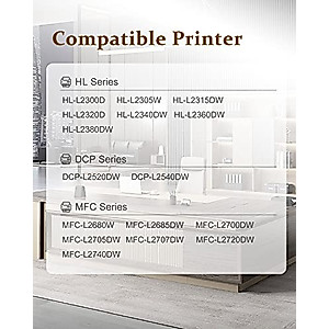 XZMHX Compatible Drum Unit and Toner Cartridge Replacement for Brother TN660 TN 660 TN630 TN 630 DR630 DR 630 High Yield for HL-L2300D HL-L2380DW DCP-L2540DW MFC-L2740DW Printer (DR630+TN660)