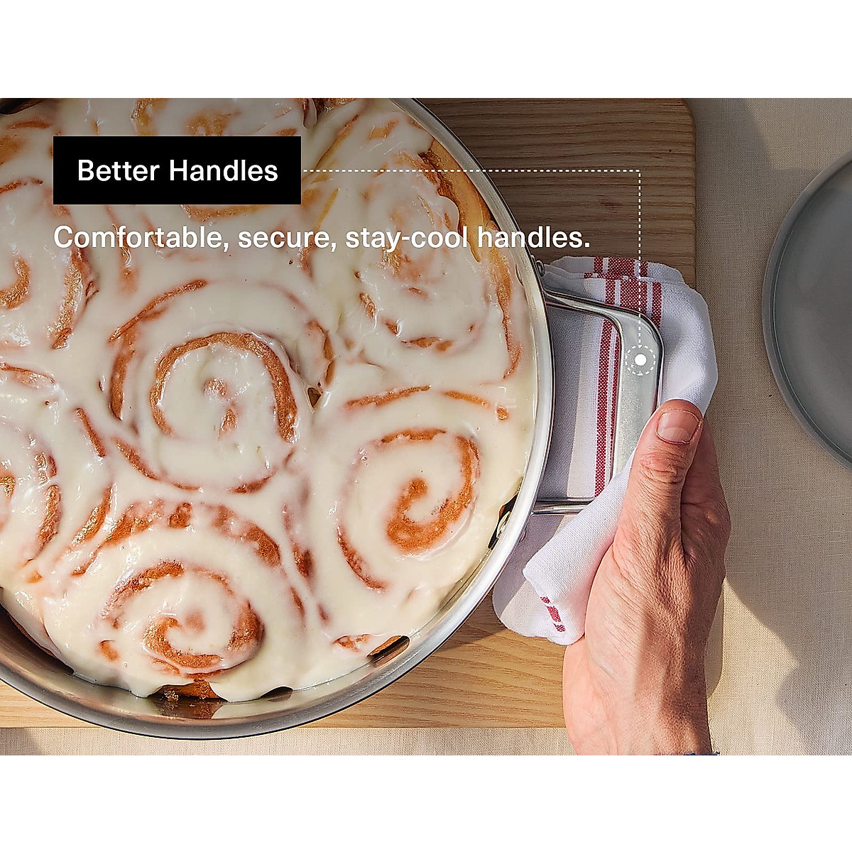 Misen 6 Quart Stainless Steel Rondeau Pot with Lid - 5-Ply Steel Braiser Pan with Handles