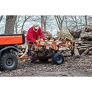 Agri-Fab Inc 45-0554, 1,250-Pound, ATV/UTV Swivel Steel Dump Cart, Orange/Black