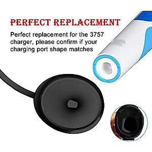 MEROM Replacement Braun Oral-B Electric Toothbrushe Charger Model 3757 for Oral B Genuine Pro SmartSeries and Most Toothbrushes, Waterproof Inductive Charging Base Power Adapter Cable