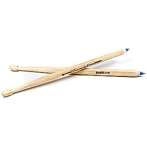 Suck UK | Drumsticks Ballpoint Pens | Blue Rollerball Pens | Novelty Stationary Supplies | Blue Pens Shaped liked Drum Sticks | From Stationery Kit to Drum Kit
