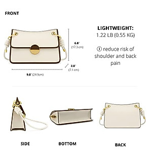 Scarleton Purses for Women, Crossbody Bags for Women, Lightweight Shoulder Bag w/ 2 Unique Straps for Party & Casual, H209002 - Off White