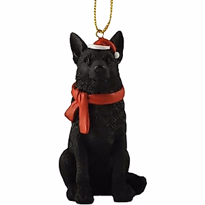 Black German Shepherd Ornament - Ornament for Christmas Tree - Holiday Stocking Stuffer - Festive Holiday Ornament