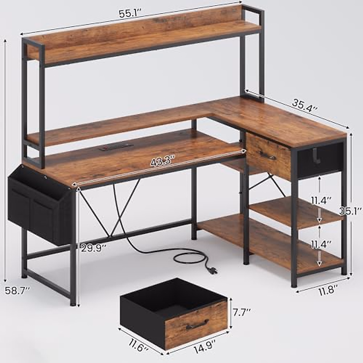 SEDETA Corner Gaming Desk