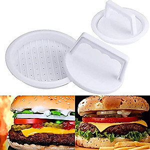 AISIBO 2 Piece Hamburger Press, Plastic Burger Press, Hamburger Maker Meat Press Set