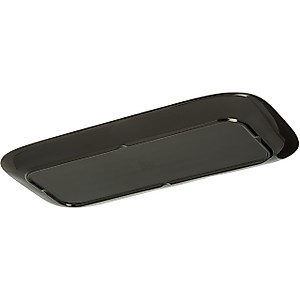 Carlisle FoodService Products Epicure Plastic Tray, 14.75" x 6.75", Dark Woodgrain