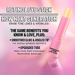 Peace Out Skincare Retinol Eye Stick | Daily Under Eye Retinol Serum Balm in Convenient Stick | Reduces Fine Lines, Wrinkles, Dark Circles and Milia with Peptides and Astaxanthin (.14 oz)  