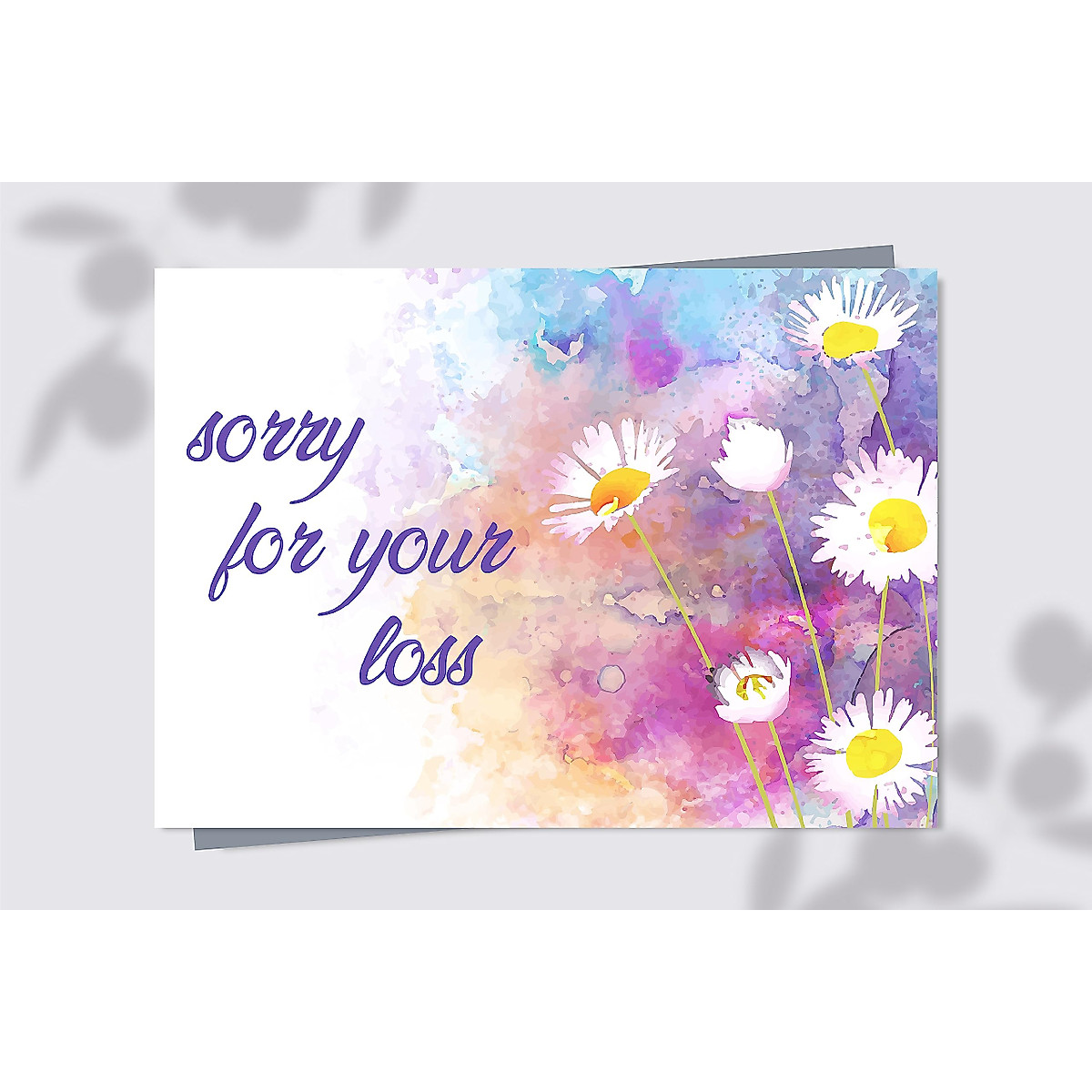Sympathy Cards with Envelopes and Stickers, 30 Unique Designs with Messages Inside, Large 5x7 Inch Folded Condolence Cards, Thick Cardstock in a Sturdy Box