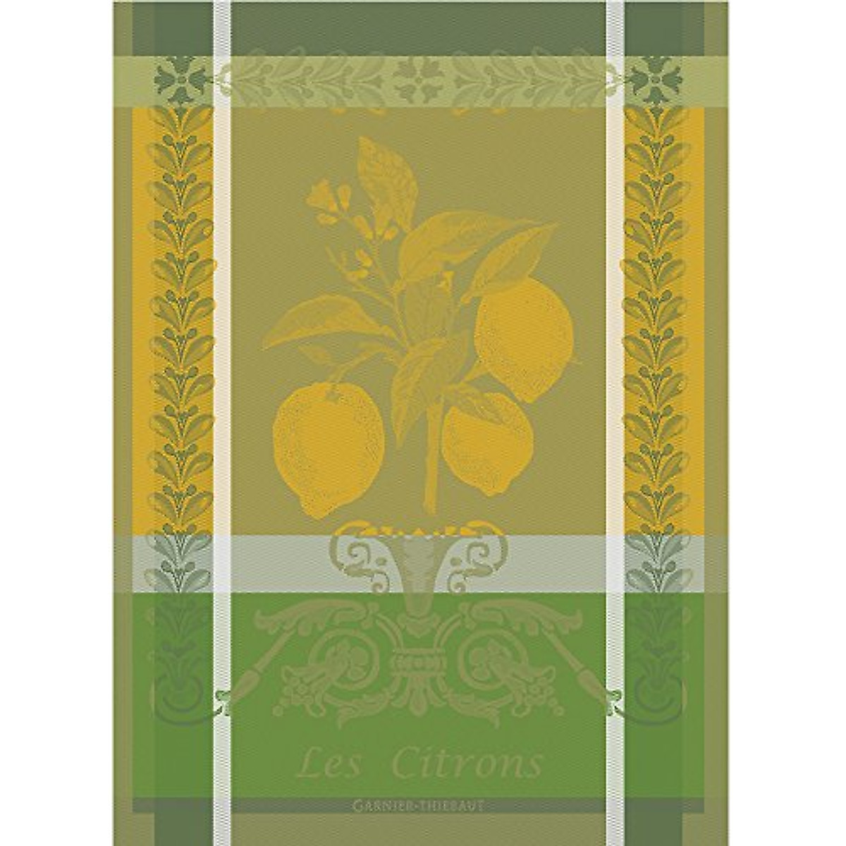 Garnier-Thiebaut 100% Two-ply Twisted Cotton Citron Kitchen Towel, 22 by 30-Inch, Zeste, Made in France,24883