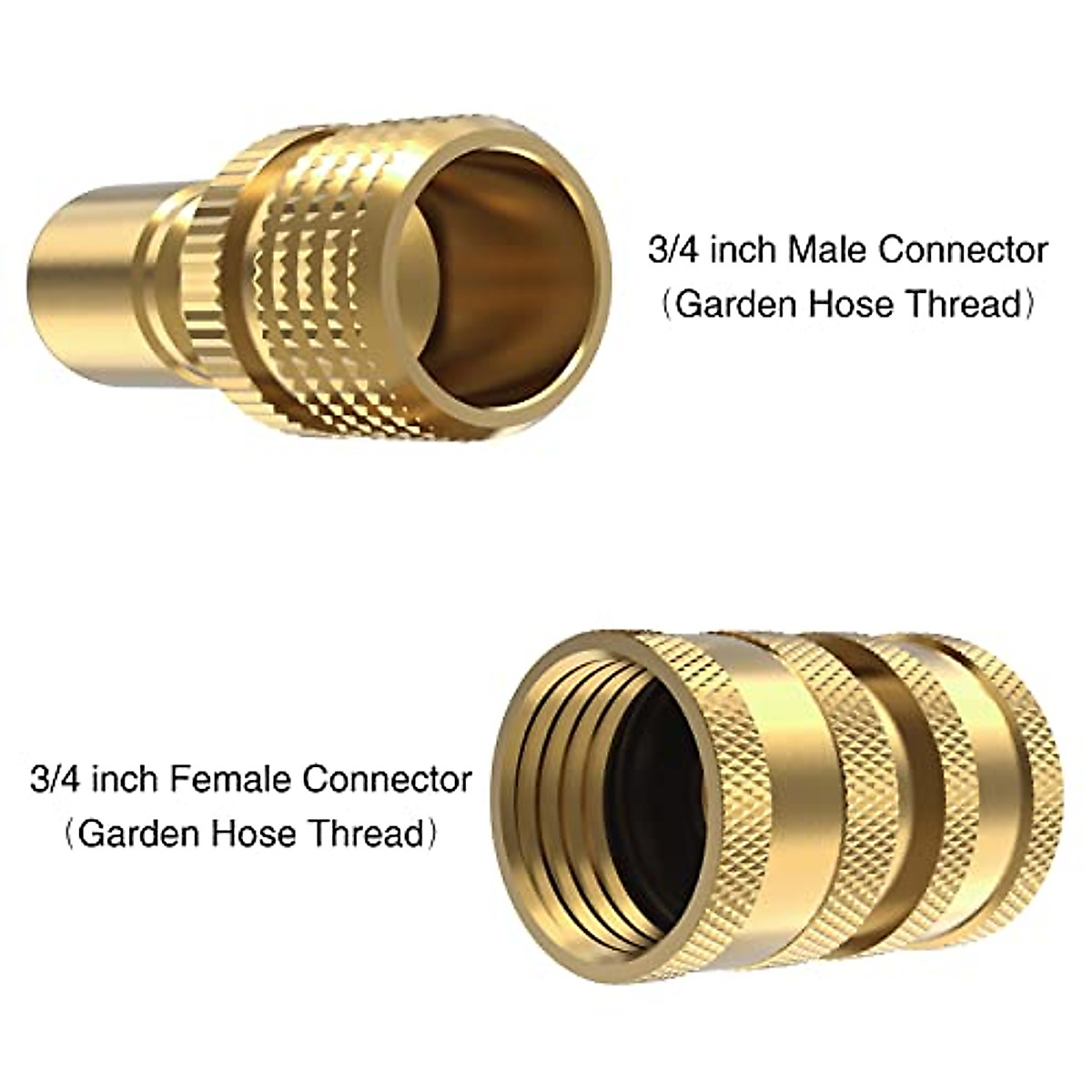 Twinkle Star Heavy Duty 3/4 Garden Hose Quick Connect Fittings, Water Lock Splitter, Sink Spigot Connectors, No Leak Connection, 2 Adapters Included