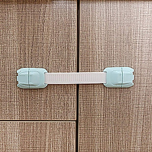 Toxz 4Pcs Baby Safety Drawer Locks Baby Safety Door Drawer Lock Safety Protection,Refrigerator Locks with Adhesive,PP Material,Good Flexibility,Microwave Ovens Locks