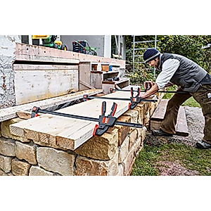 BESSEY EHK SERIES - 600 lb Clamping Force - 12 in - EHKXL12 Trigger Clamp Set - 3.625 in. Throat Depth - Wood Clamps, Tools, & Equipment for Woodworking, Carpentry, Home Improvement, DIY