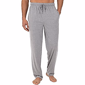 Fruit of the Loom Men's Extended Sizes Jersey Knit Sleep Pant (1-Pack), Light Grey Heather, 2XL Tall