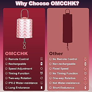 Disco Ball Motor, 2000mAh Battery Operated Rotating Wind Spinner Motor with Remote & Timing, USB Rechargeable Mini Rose Gold Spinning Baby Crib Mobile Motor for Hanging Ornament Wind Chime Mirror Ball