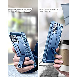 Dexnor for iPhone 13 pro max Case 6.7 Inch 2021, [Built in Screen Protector and Kickstand] Heavy Duty Military Grade Protection Shockproof Protective Cover for iPhone 13 pro max,Sierra Blue
