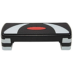 Signature Fitness Adjustable Workout Aerobic Stepper Step Platform Trainer, 31-Inch, Black/Gray