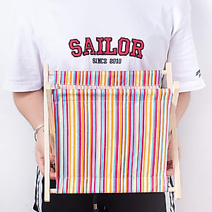 PH PandaHall Fold-Up Wooden Yarn Mini Arts Caddy Organization Storage Tangle Free Yarn Caddy Bag Organizer Folding Basket for Knitting, Yarn, Crotchet 10.9x9.8x7.5 Inch