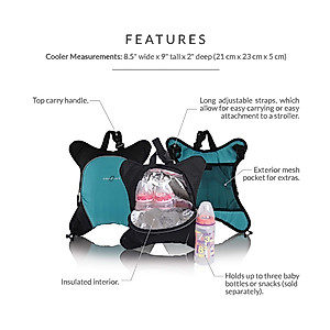 Obersee Oslo Diaper Bag Backpack with Detachable Cooler, Silver Grey