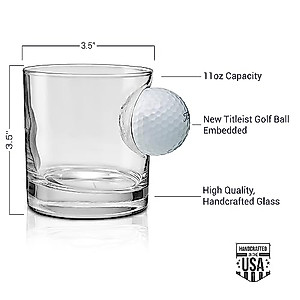 BenShot Golf Ball Rocks Glass - 11oz | Made in the USA
