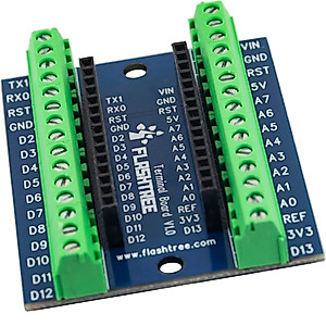 3pcs for Nano Breakout Board Terminal 3.81mm / 0.15" Expansion Shield for Arduino Nano V3.0 AVR ATMEGA328P Module (Blue)