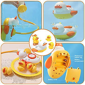 Little Bado Electric Baby Bath Toy with Head Shower Duck Spray Water Pool Bathtub Toy for Infants Kids Babies Toddlers Bath Toy for Infants Babies 6-12 Months
