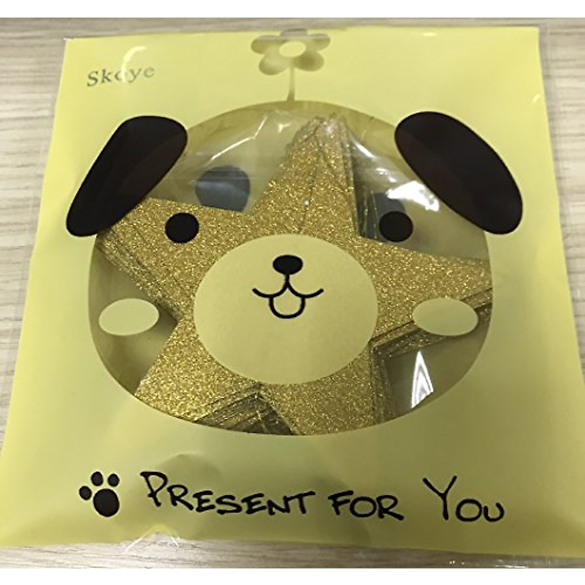 Skoye 2-Pack,Gold Star Garland, Golden Christmas Galaxy Banner, Twinkle Twinkle Little Star Garland Christmas Garland, Christmas Decor, Gold Baby Shower (4 inch in Diameter,13 Feet)