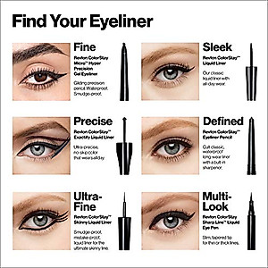 Revlon Skinny Liquid Eyeliner, ColorStay Eye Makeup, Waterproof, Smudge-proof, Longwearing with Ultra-Fine Tip, Mahogany Flame, 0.08 oz