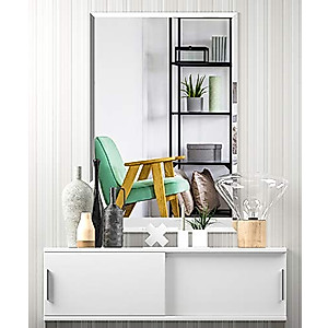 USHOWER 30 x 40 Inch Frameless Beveled Mirror, Rectangle Wall Mirror for Bathroom, Vanity, Beautiful and Simple Looking