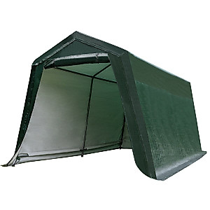 ERGOMASTER 8 Ft x 14 Ft Outdoor Carport Patio Storage Shelter Metal Frame and Waterproof Ripstop Cover for Motorcycle and ATV Car