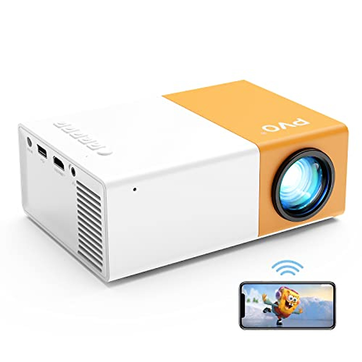 HD Projector, Support 1080P WiFi Projector, PVO 230" Portable Movie Projector