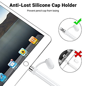 TITACUTE for Apple Pencil Cap 1st Generation Magnetic iPencil Replacement for Apple Pen Top Stylus Cover AntiFall Silicone Holder for iPad Pro 10.5" 12.9" 9.7" for iPad 10 9 8 7 6 Air 3 Mini 5th White