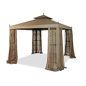 Garden Winds Arrow Gazebo Replacement Canopy Top Cover and Netting - RipLock 350