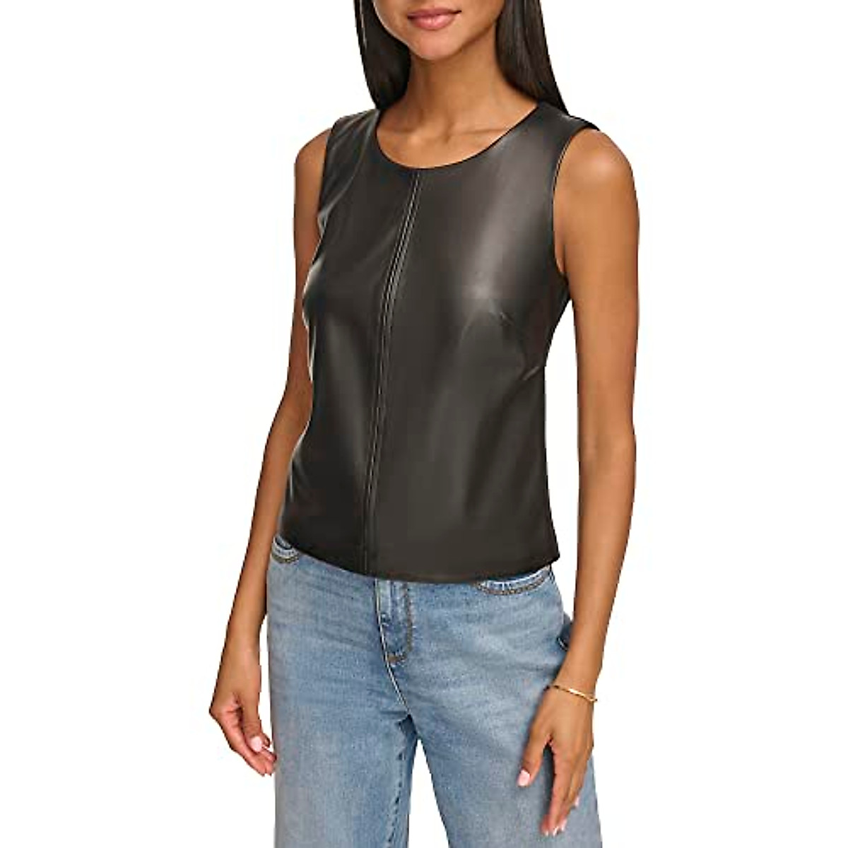 Karl Lagerfeld Paris Women's Sport Tank Blouse, Black