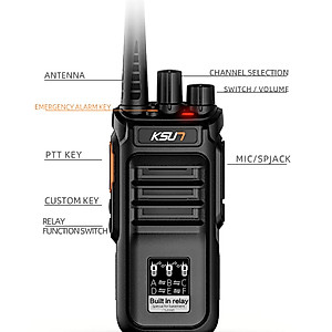 2 Pack Two Way Radios Walkie Talkies Long Range 100 Miles, Built in Relay for Tunnels Mines Basement KSUN RL30