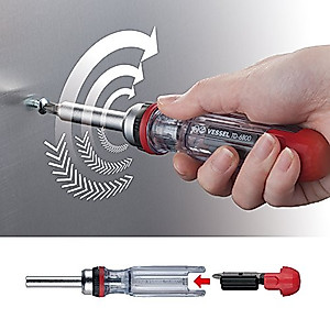 VESSEL CRYSTALINE Ratchet Screwdriver with Insert Bit SET (+, TORX, HEX (16 PC. SETJ))