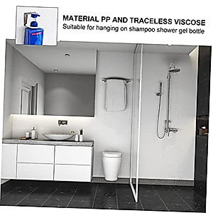 Cabilock 6 Pcs Shower Gel Holder Hanging Storage Shelves Body Wash Container Hanging Storage Racks Storage Brackets Trace-free Storage Holders Pp Wall-mounted Storage Racks Detergent Racks