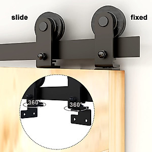 CCJH 3FT/36'' Bi-Folding Sliding Barn Door Hardware Kit Heavy Duty for 2 Doors[Hardware Kit Only, No Door ]