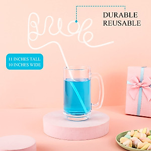 Umigy 3 Pcs Bachelorette Party Bride to Be Straw White Heart Bride Sunglasses with Grey Pouch Bridal Shower Bride to Be Gift for Women Bachelorette Party