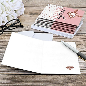 Big Dot of Happiness Bride Squad - Rose Gold Bridal Shower or Bachelorette Party Thank You Cards (8 count)
