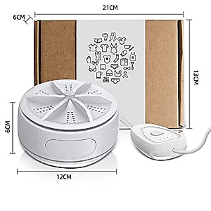 Mini Washing Washer Machine,Portable Turbine Ultrasonic Small Washers for children's clothes Socks,Underwear (3 in 1 Washer Set)