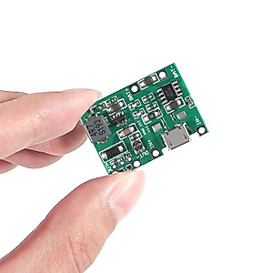 AITIAO 8Pcs 2A USB 18650 Lithium Li-ion Battery Charger Module Adjustable Boost Module DC-DC 3.7V to 5V 9V 12V Step Up Boost Module TP4056 DIY Kit Parts