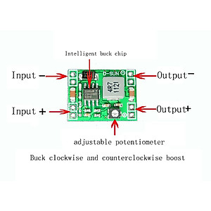 Qunqi 5pack MP1584EN Ultra Small DC-DC 3A Power Step-Down Adjustable Module Buck Converter 24V to 12v 9V 5V 3V for Arduino
