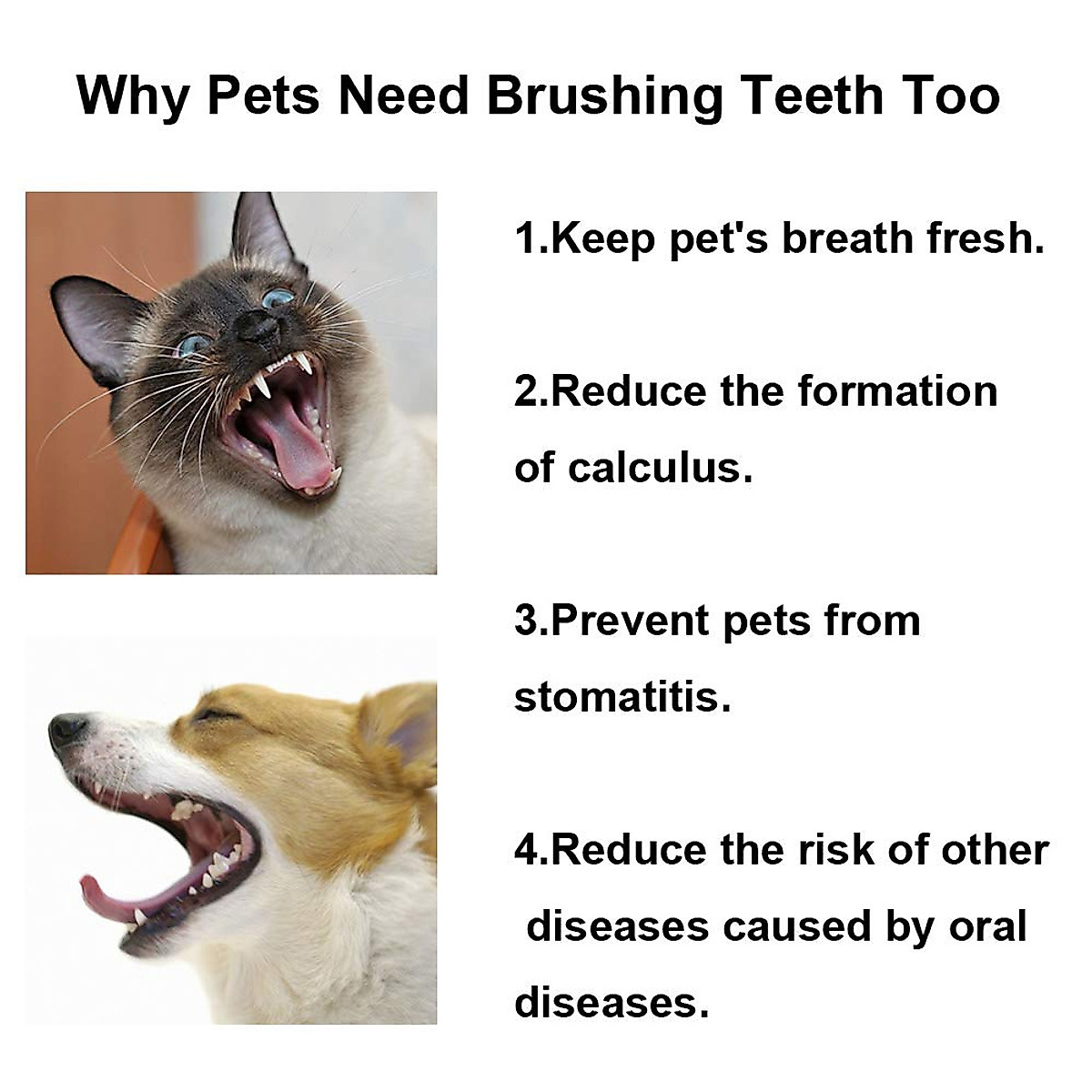 KnocKconK Extra Soft Small Dog Toothbrush Kit, Cat Dental Toothbrush Silicone, Easy to Handle Teeth Cleaning Head, Pet Deep Clean Dense Brush, Safe and Effective Oral Care, Brush Away Breath, 2 Pack