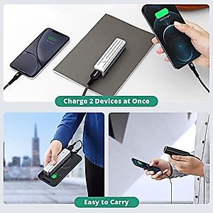 Zendure Power Bank 5000Mah Portable Charger 20W PD Quick Charge 2 Device Simultaneously Ultra Compact External Battery Pack for iPhone Tablets Game Consoles Readers Samsung-5K Mini