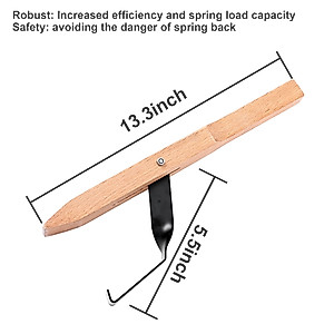 GUORUNJIA Spring Puller Tool Couch Spring Repair Kit Upholstery Tools and Supplies Wooden Handle