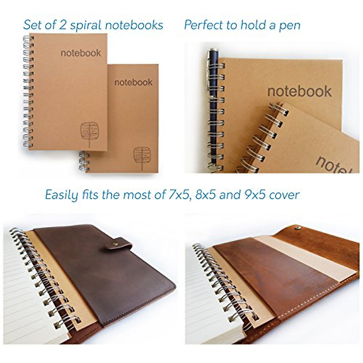 le vent A5 Spiral Dot & Lined Journals - 200 Creamy Pages - High-Quality 100gsm Paper - Durable Hardcover (5" x 8.25") - Perfect for Bullet Journaling, Planning, and Note-Taking - Designed by Artists