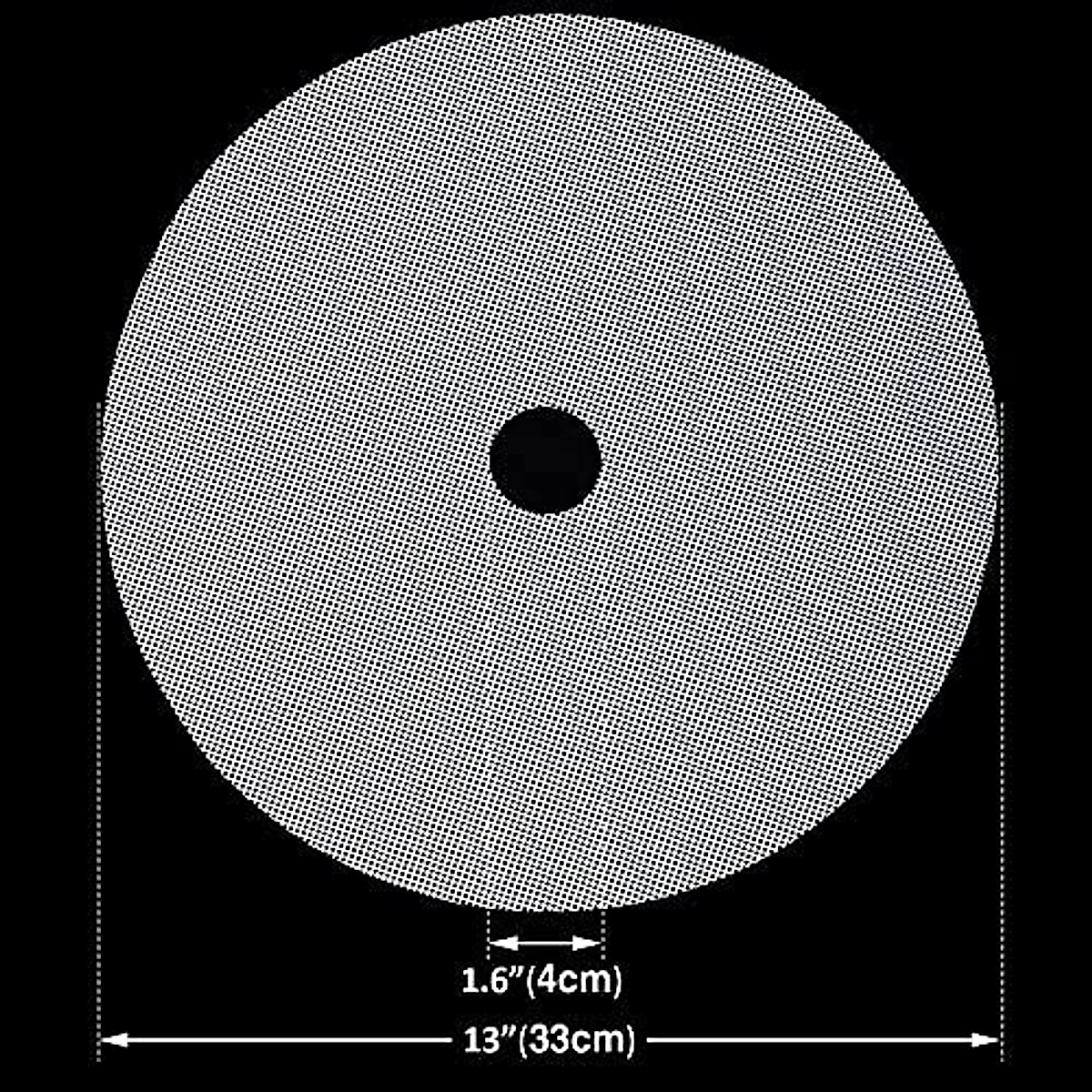 Blulu 8 Pieces Round Silicone Dehydrator Sheets, Non-stick Fruit Dehydrator Mats, Reusable Steamer Mat Mesh Sheet for Fruit Dryer