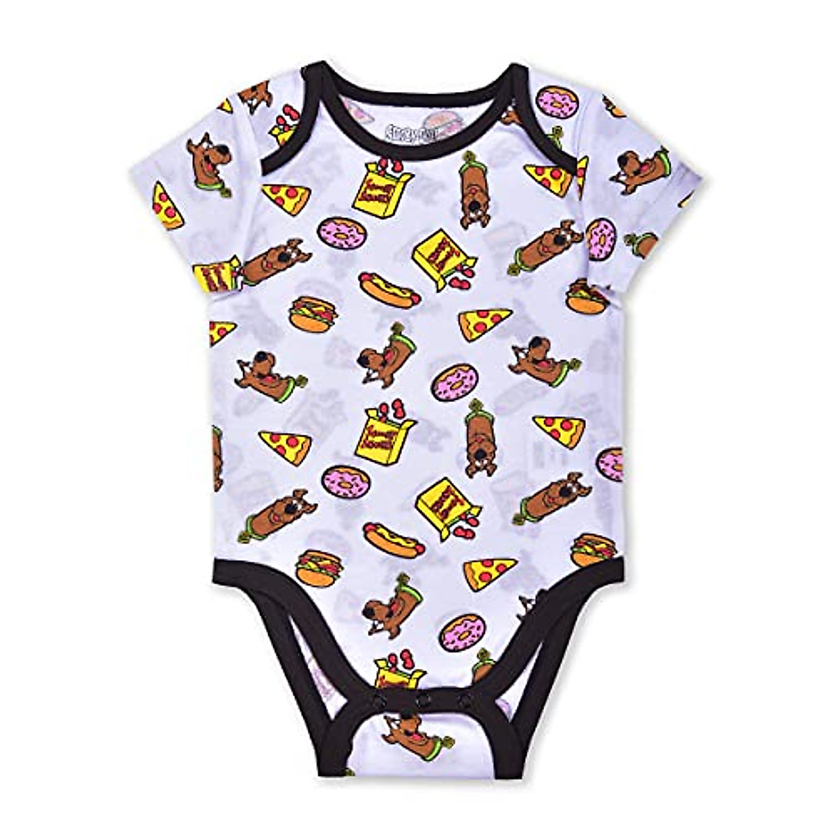 Warner Bros. Scooby-Doo Boys’ 4 Pack Bodysuit for Newborn and Infant – Blue/Grey